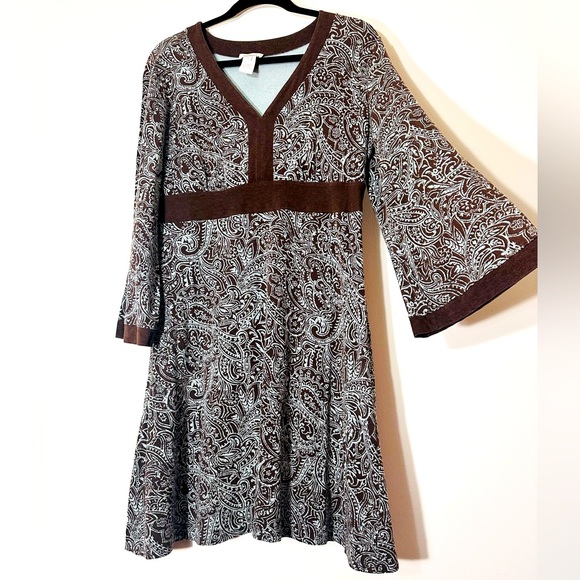 Sundance | Dresses | Sundance Paisley Print Boho V Neck Long Sleeve ...